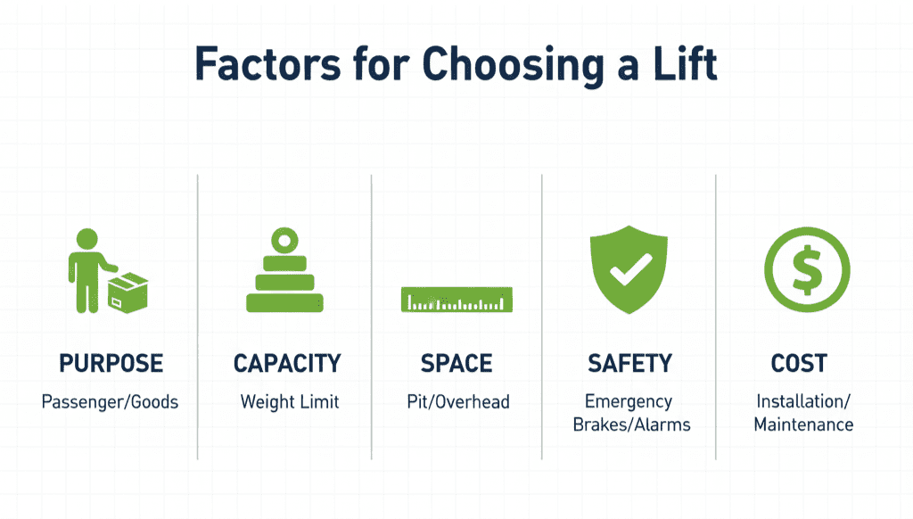 Types of Lifts Explained for Residential, Commercial and Industrial